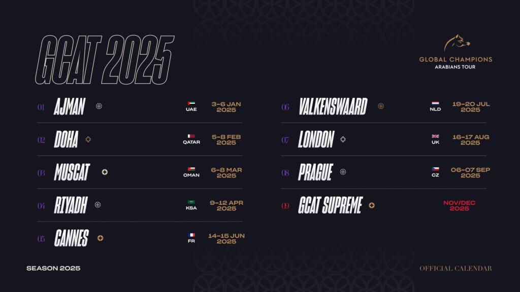 Global Champions Arabians Tour unveils eight-stage 2025 calendar - The ...