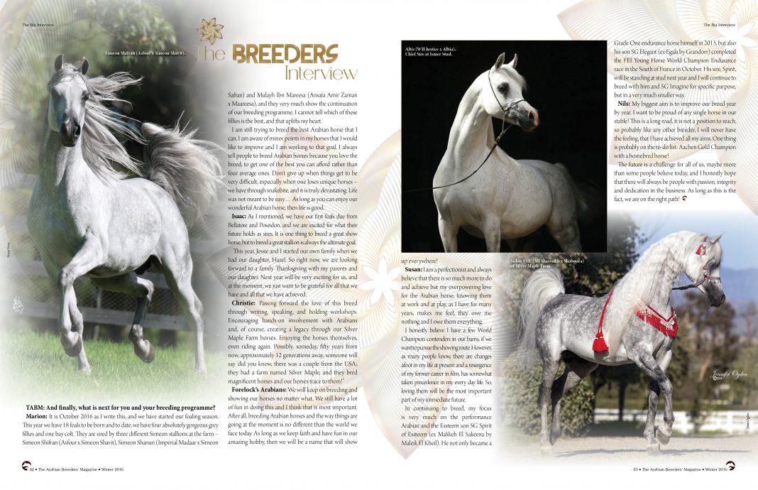The Arabian Breeders' Magazine: The Breeders Interview - Christie Metz ...
