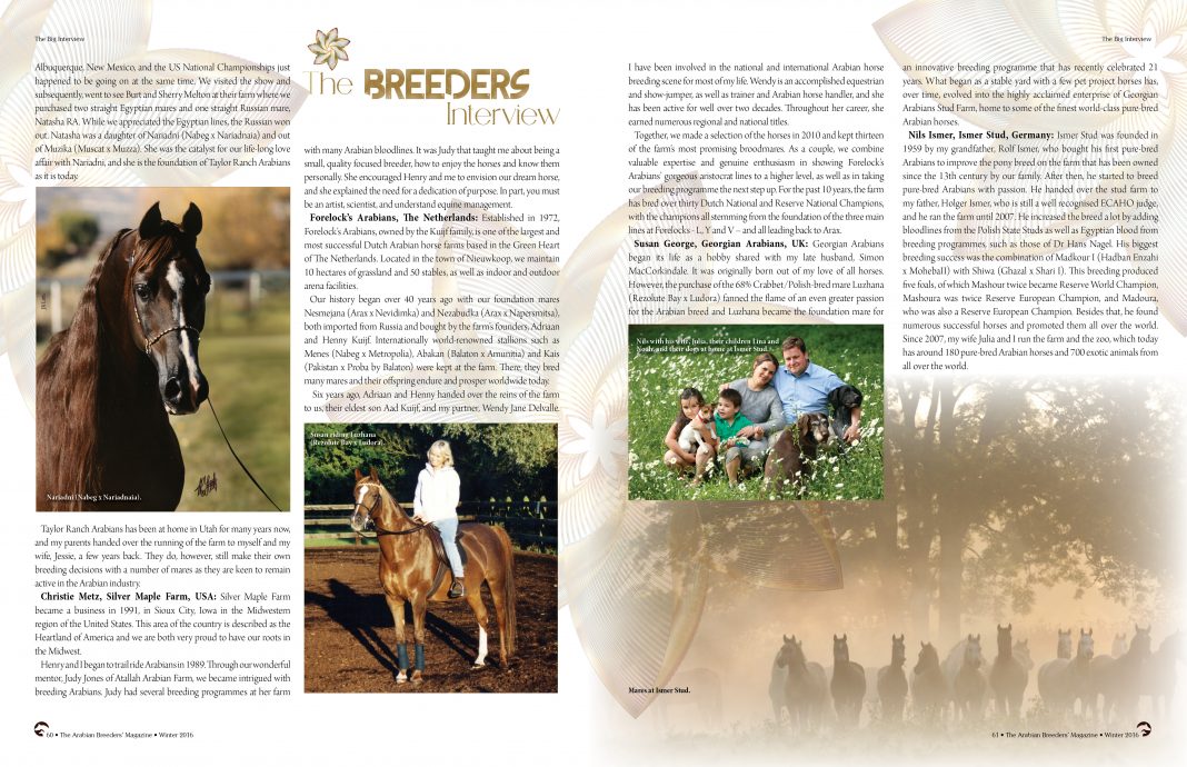 The Arabian Breeders' Magazine: The Breeders Interview - Isaac Taylor ...