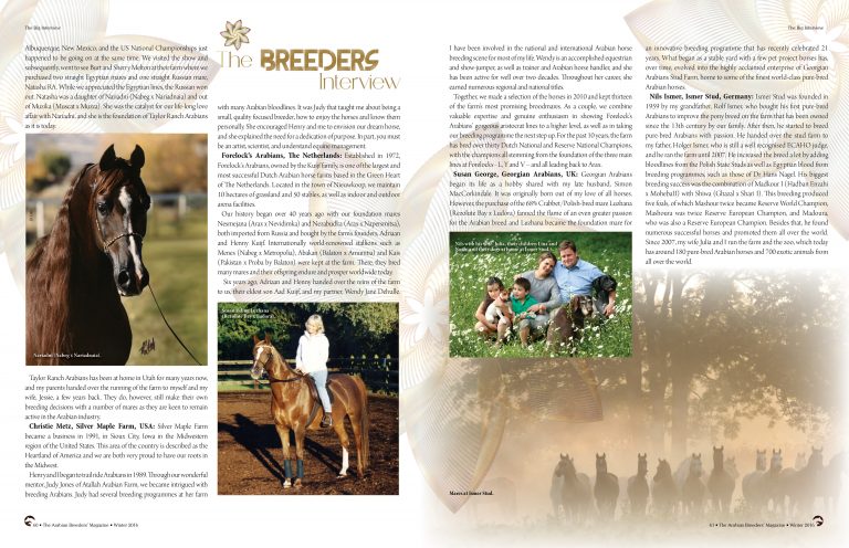 The Arabian Breeders' Magazine: The Breeders Interview - Isaac Taylor ...