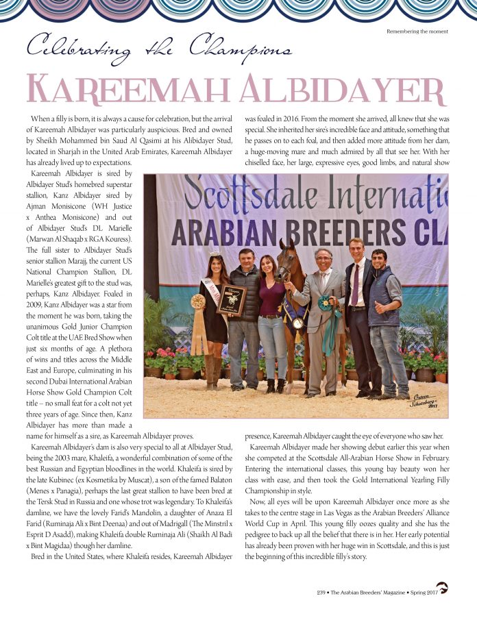 The Arabian Breeders' Magazine: Celebrating the Champions - Kareemah ...