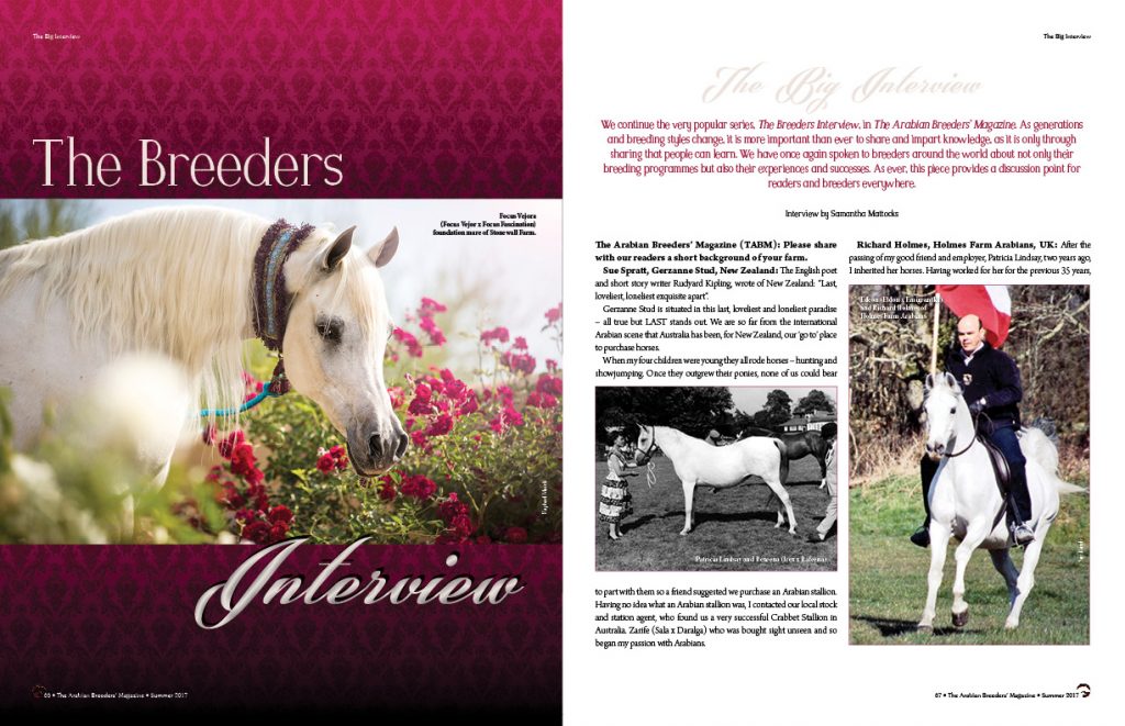 The Arabian Breeders' Magazine: The Breeders Interview - Holmes Farm ...